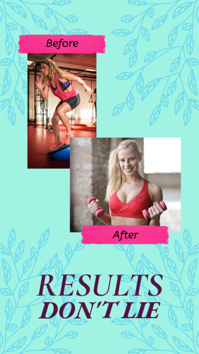 Placeit - Instagram Story Design Template for a Before & After Challenge