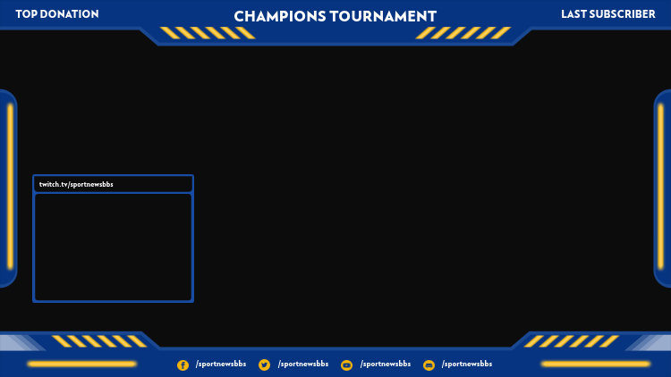 Placeit - Twitch Overlay Generator for a Sports Tournament Streaming