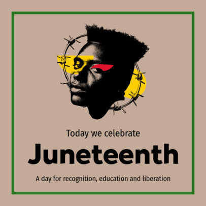 Placeit - Instagram Post Generator Featuring a Juneteenth Theme with ...