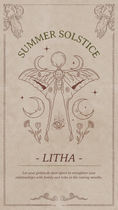 Placeit - Instagram Story Design Template With Pagan Holiday-Themed ...