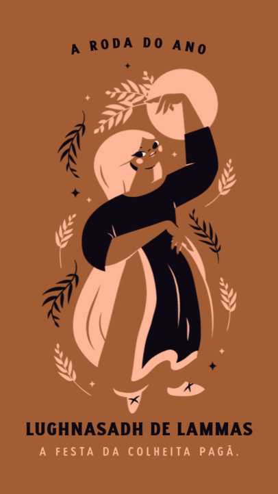 Placeit - Illustrated Instagram Story Design Maker to Celebrate Pagan ...