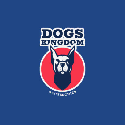 Placeit - Pet Accessories Store Logo Maker Featuring a Smiling Puppy