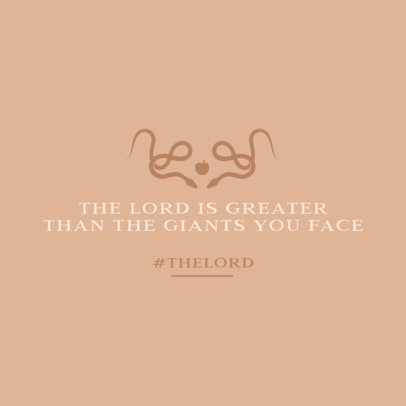 Placeit - Instagram Post Creator Featuring a Customizable God Quote