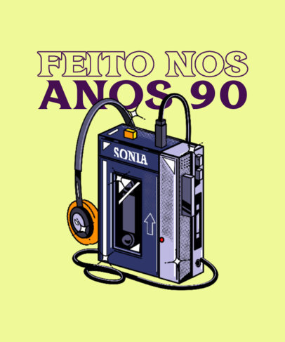 Placeit - 90's-Themed T-Shirt Design Creator with a VHS Cassette