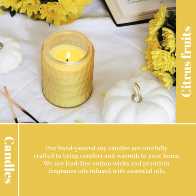 Placeit - Instagram Post Template for an Online Candle Store