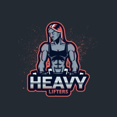 Female Bodybuilding Logos Graphic Design