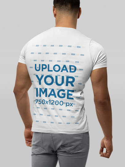 Placeit - Transparent T-Shirt Back Mockup of a Man