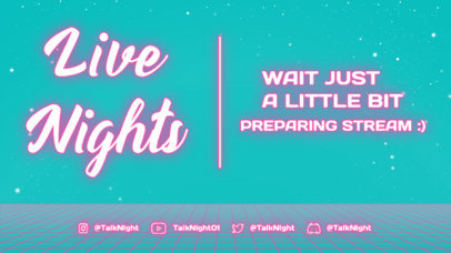 Placeit - Futuristic Twitch Starting Soon Screen Creator with a Neon Theme