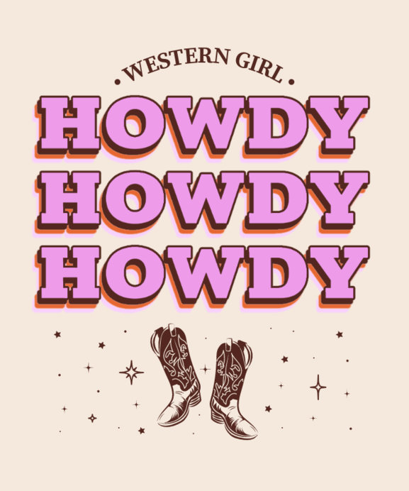 Placeit - T-Shirt Design Template with a Cosmic Western Theme