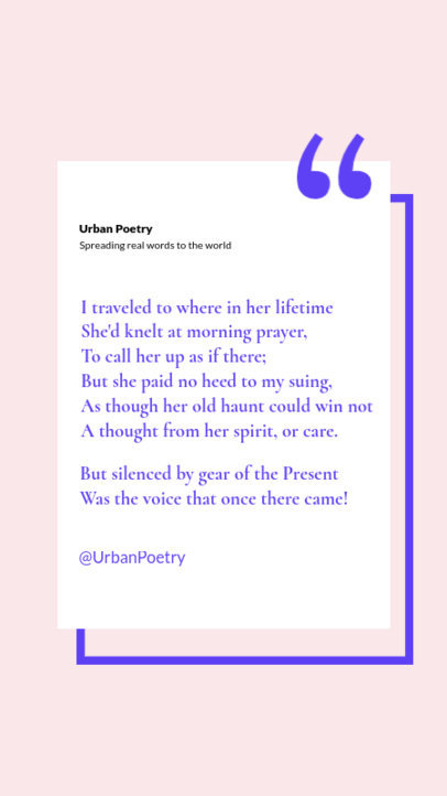 Placeit - Instagram Story Template for Poetry Enthusiasts
