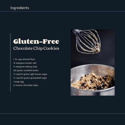 Placeit - Instagram Post Creator for a Carousel Featuring a Cookie Recipe