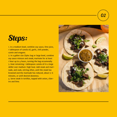 Placeit - Classy Instagram Post Template for a Tasty Recipe's Instructions