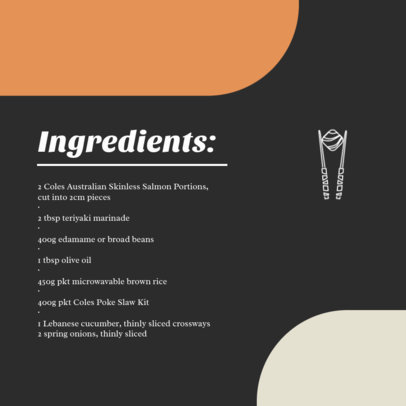 Placeit - Instagram Post Maker for Recipe Ingredients Carousels