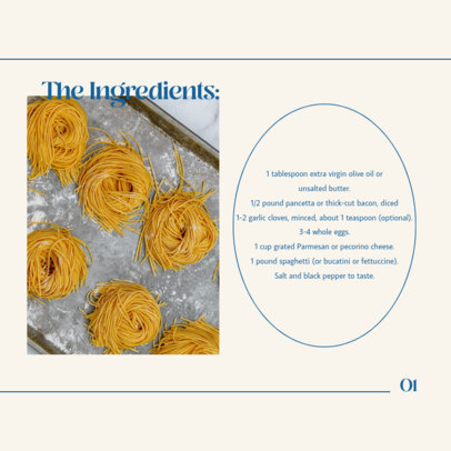 Placeit - Instagram Post Generator For a Delicious Recipe's Ingredients