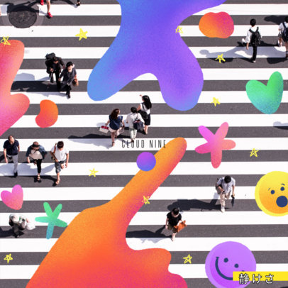 Placeit - Illustrated Album Cover Design Creator with an Astronaut ...