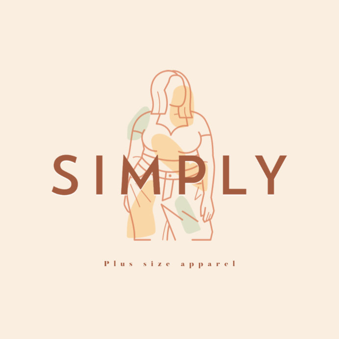 Placeit - Plus Size Apparel Store Logo Template with an Abstract ...