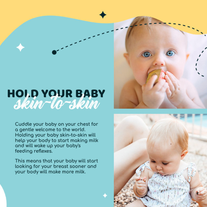 Placeit - Instagram Post Design Template With Pictures of Babies and ...