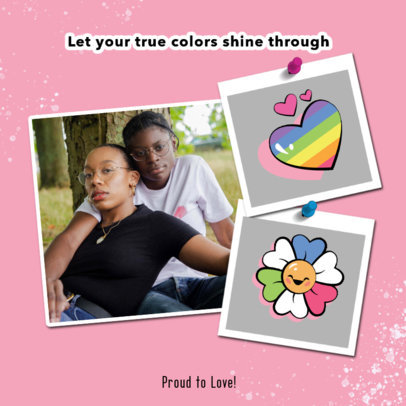 Placeit - Instagram Post Creator Featuring Colorful LGBT Graphics