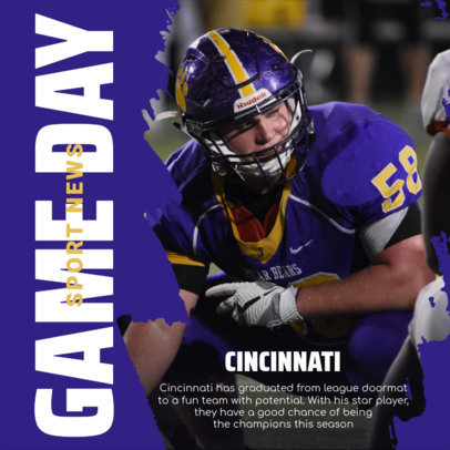 Placeit - Social Media Post for Football Game Day