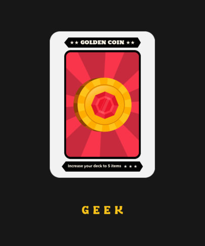 Placeit - T-Shirt Design Template with an RPG Trading Card Game Theme