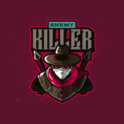 Placeit - Gaming Logo Maker Featuring a Masked Thief Clipart