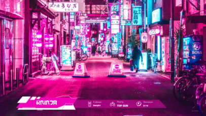 Placeit - Simple Twitch Overlay Design Maker with a Tokyo Vibe