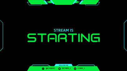 Placeit - Futuristic Twitch Starting Soon Screen Creator with a Neon Theme