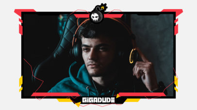 Placeit - Twitch Raid Alert Generator Featuring a Geometric Frame