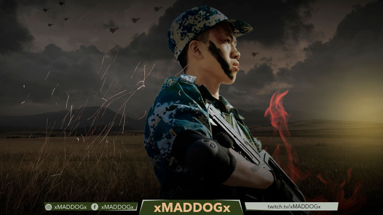 Placeit - Twitch Overlay Design Template Inspired by Call of Duty Games