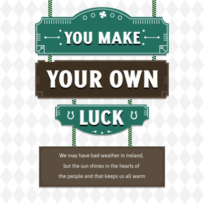 Placeit - Good Luck-Themed Instagram Post Creator for Saint Patrick's Day