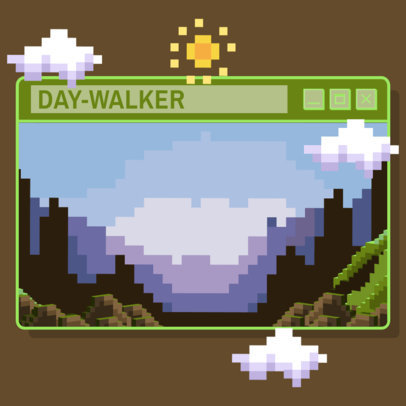Placeit - Minecraft-Inspired Twitch Overlay Design Template With a Cat Icon