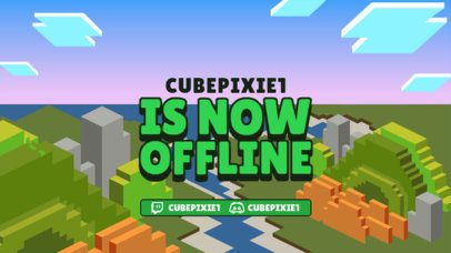 Placeit - Twitch Screen Design Template With a Minecraft-Inspired World