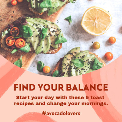 Placeit - Instagram Post Design Template Featuring Healthy Nutrition Tips