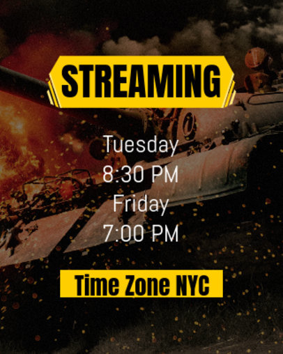 Placeit - COD-Inspired Twitch Panel Design Maker With a Gas Mask Graphic