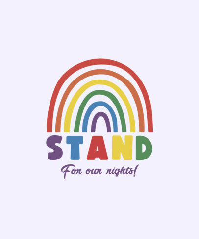 Placeit - T-Shirt Design Creator With a Rainbow Graphic and Colorful ...