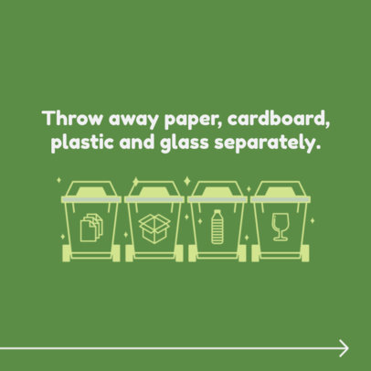 Placeit - Instagram Post Design Maker Featuring Recycling Tips and ...