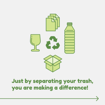 Placeit - Recycling-Themed Instagram Post Design Template With a ...