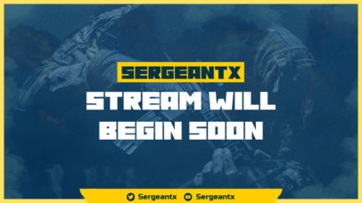 Placeit - Military-Themed Twitch Starting Soon Screen Maker Inspired by COD