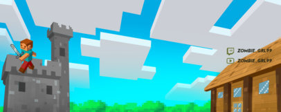 Placeit - Twitch Profile Banner Creator Featuring a Minecraft-Inspired ...