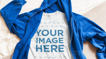 Placeit - Bouncing T-Shirt Stop Motion Mockup Over a White Background