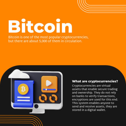 Placeit - Instagram Post Creator Featuring Crypto-Themed Infographics