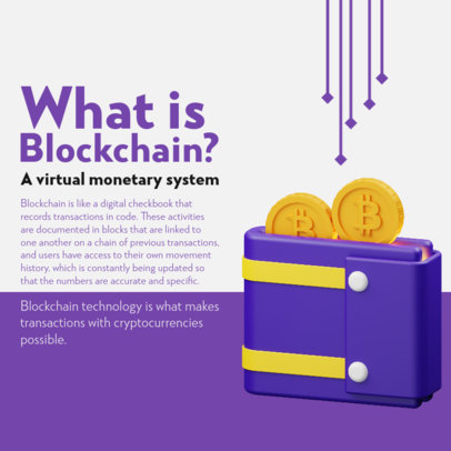 Placeit - Instagram Post Template for a Digital Assets-Themed Infographic