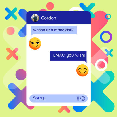 Placeit - Instagram Post Generator Featuring a WhatsApp-Inspired Chat ...