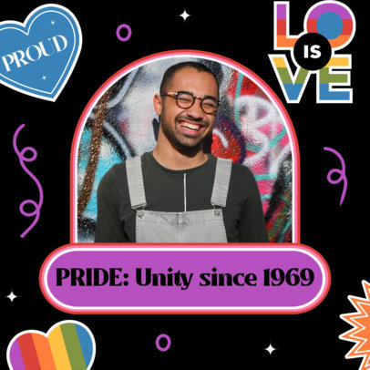 Placeit - Instagram Post Design Template for LGBT History Month