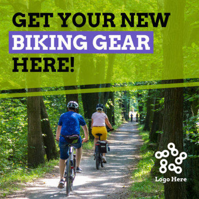 Placeit - Biking-Themed Instagram Post Template Featuring a Photo of a Bike
