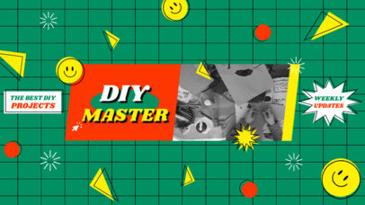 Placeit - YouTube Banner Template with a Retro Grid for a Cool Tuts Channel