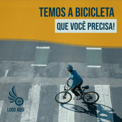 Placeit - Biking-Themed Instagram Post Template Featuring a Photo of a Bike