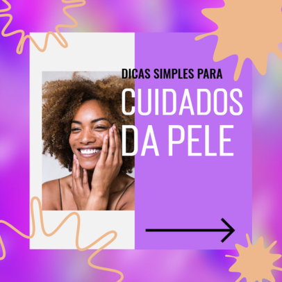 Placeit - Instagram Post Template for a Healthy Skin Tips Carousel
