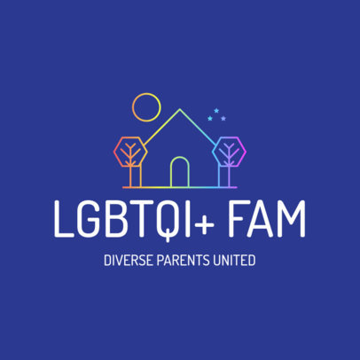 Placeit - Colorful Logo Template for an LGBTQ+ Parenting Group