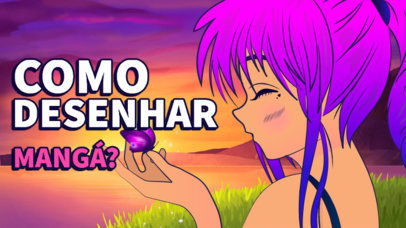 Placeit - YouTube Thumbnail Maker Featuring a Kawaii Anime Girl